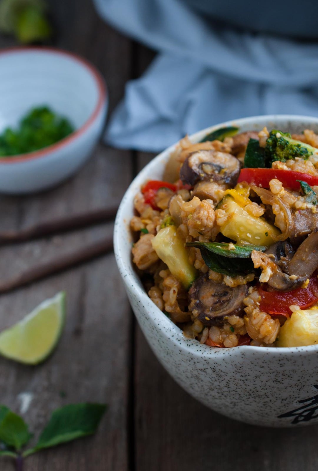 Thai Fried Brown Rice - Feasting not Fasting